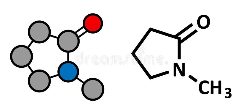 N-methyl-2-pyrrolidone NMP Chemical Solvent Molecule. Stock ...