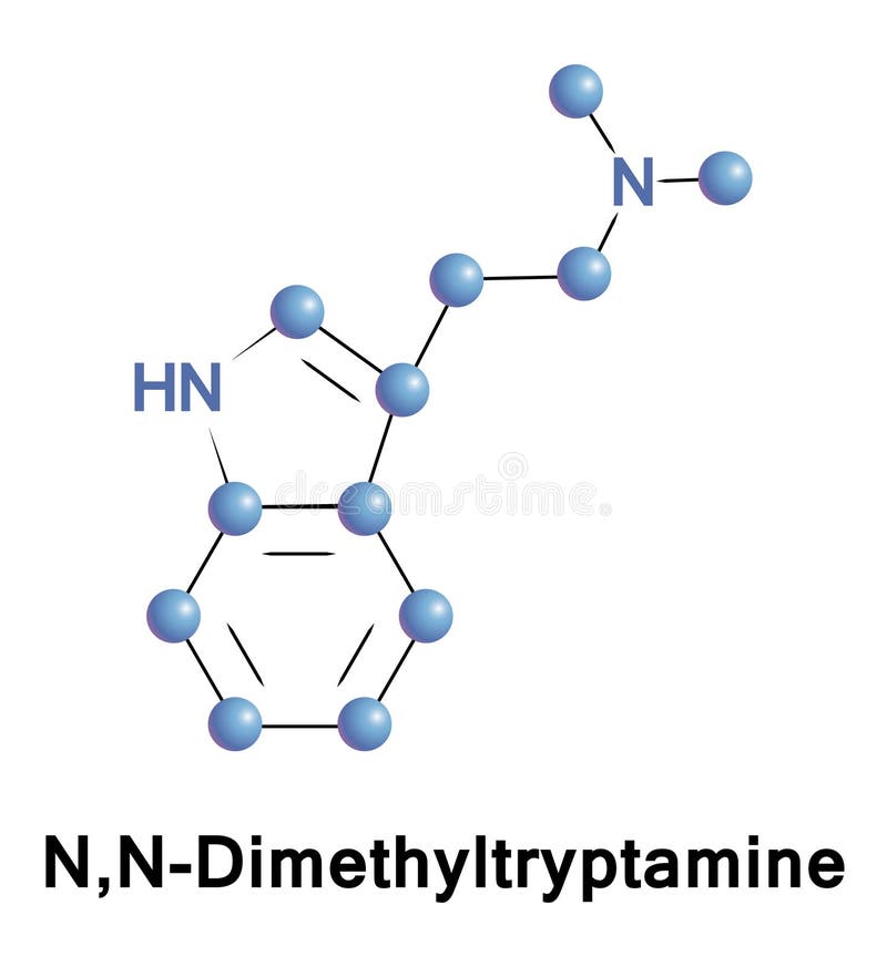 N, N-Dimethyltryptamine Es Una Psicodélica Ilustración del Vector ...