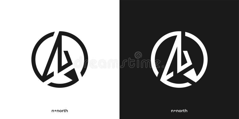 Creative North Logo. Abstract Graphic Icon of Initial Letter N and ...