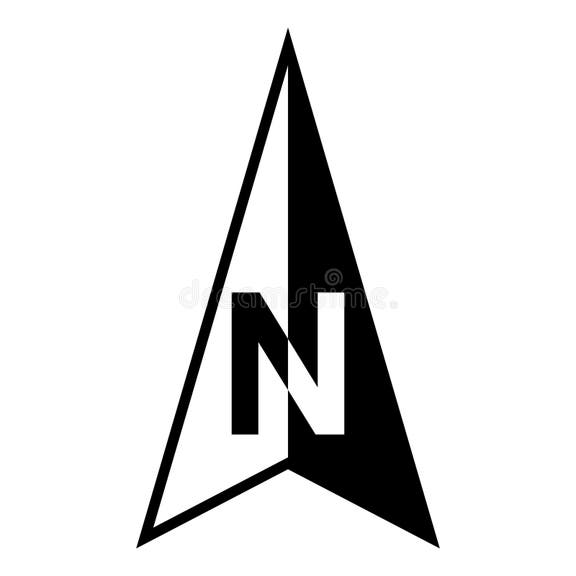 N North Compass, Map Icon Arrow, North Logo Direction Orientation Stock ...