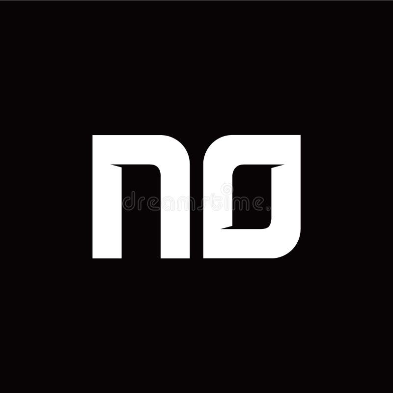 N O Letter Monogram Style Initial Logo Template Stock Illustration ...