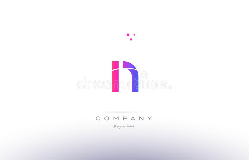 N Pink Modern Creative Alphabet Letter Logo Icon Template Stock Vector ...