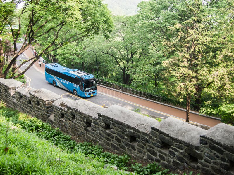 N Seoul Tower by bus editorial photo. Image of korea - 44844971