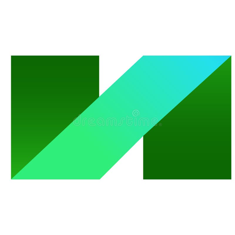 N Shaped Wide Logo Vector File. Stock Vector - Illustration of wide ...