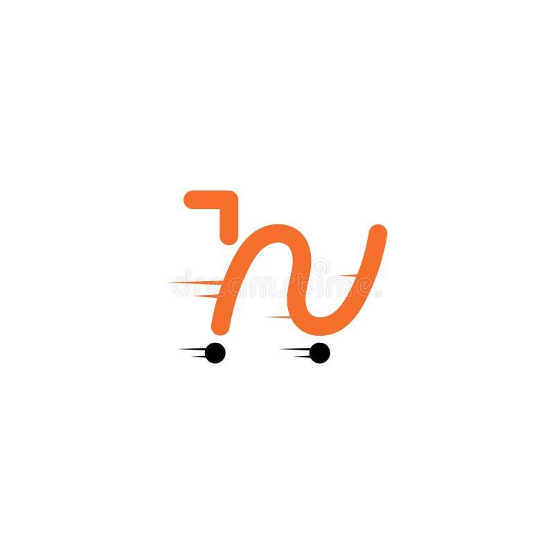 N Letter Online Shop Logo Designs Template, Vector Art Illustration ...