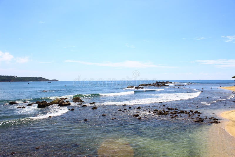 Na Brzeg Ocean Indyjski, Galle Zdjęcie Stock - Obraz złożonej z oceany ...