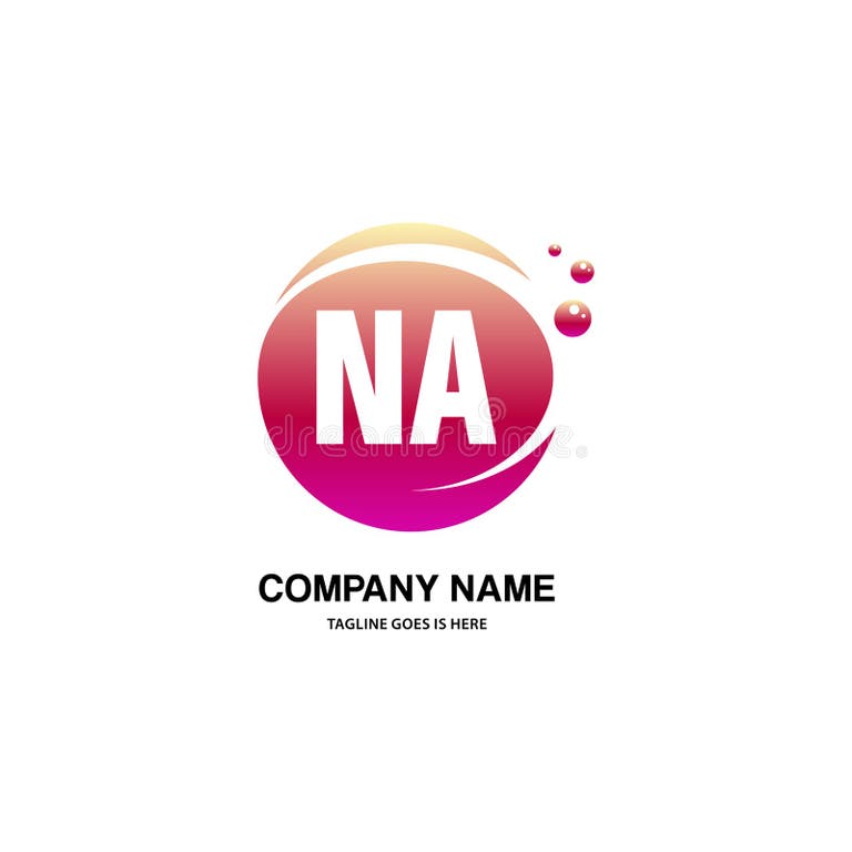 NA Initial Logo with Colorful Circle Template Vector Stock Vector ...
