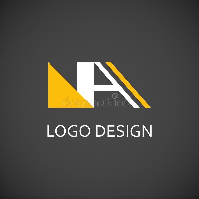 Na Letter for Simple Logo Design Stock Illustration - Illustration of ...
