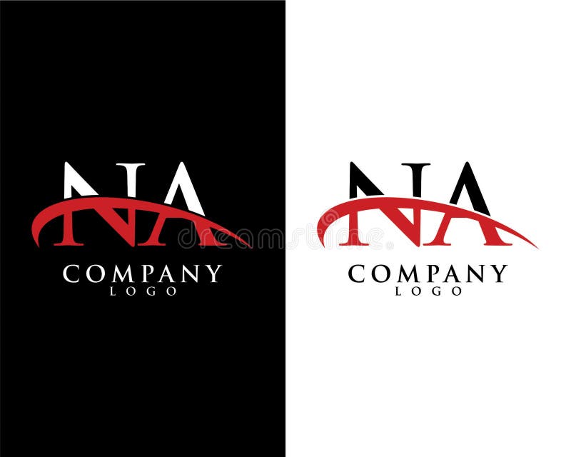 NA, an Letters Company Logo Design Swoosh Design Vector Stock Vector ...
