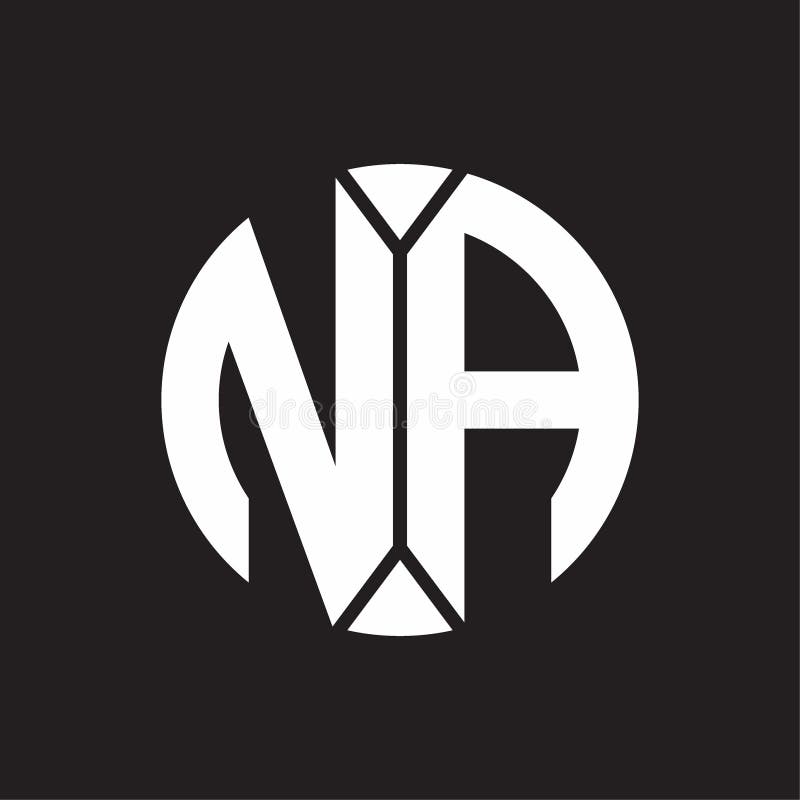 NA Logo Monogram with Piece Circle Ribbon Style Stock Vector ...