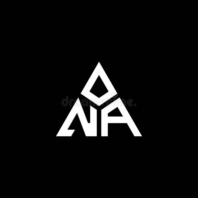 NA Monogram Logo with 3 Pieces Shape Isolated on Triangle Stock Vector ...