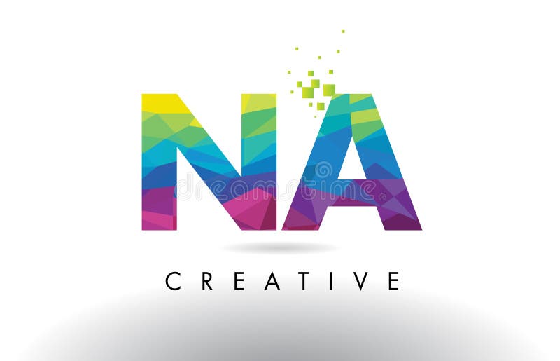 NA N a Colorful Letter Origami Triangles Design Vector. Stock Vector ...