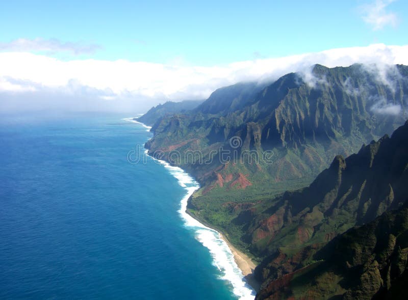 Na Pali Coast stock image. Image of rugged, kauai, aerial - 2957033