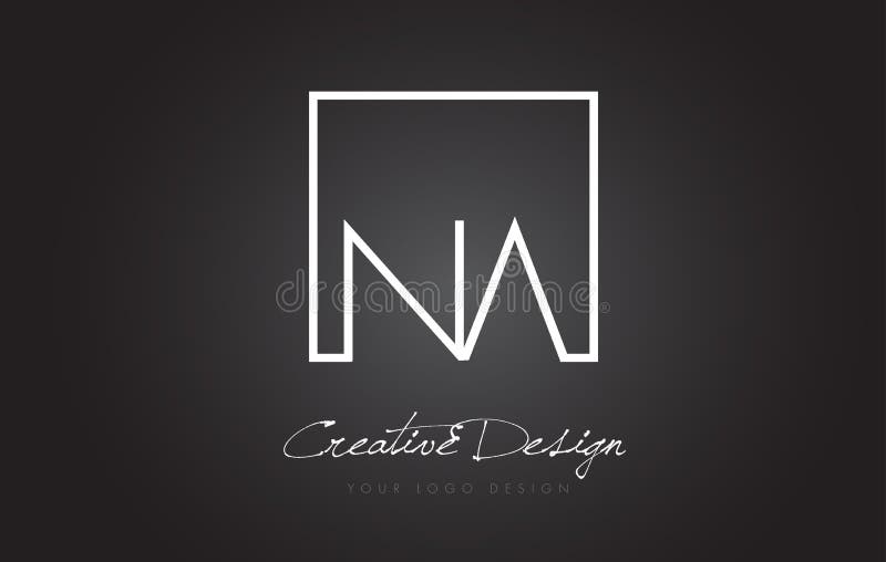 NA Square Frame Letter Logo Design with Black and White Colors. Stock ...