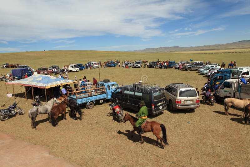 Preparing Huushuur during the Naadam, Mongolia. Editorial Photography ...