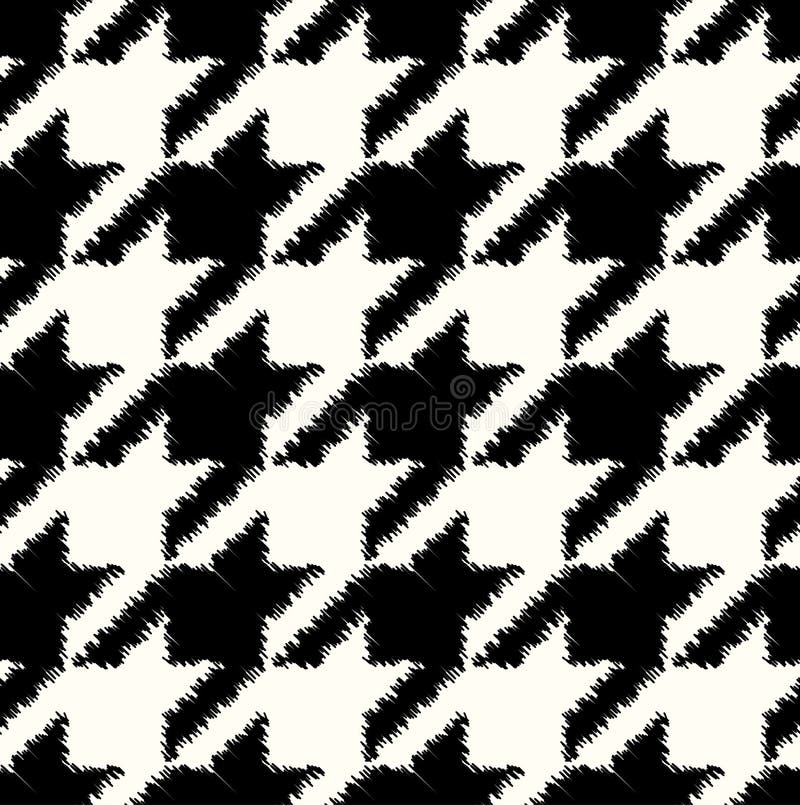 Naadloos Geruit Patroon in Hondstand, Rood, Geel, Zwart En Wit, Vector ...