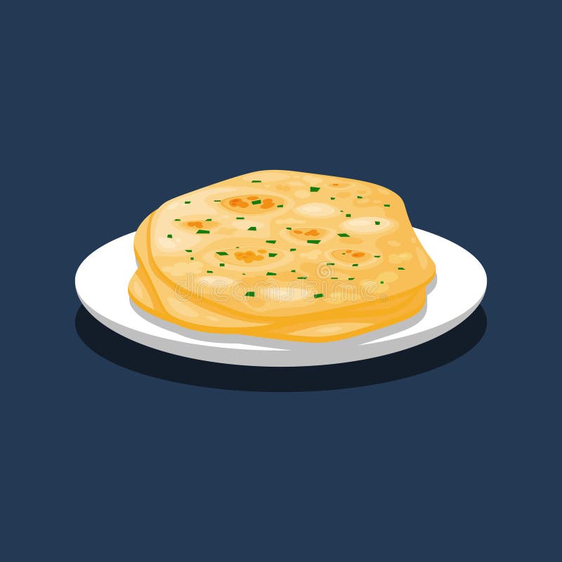 Naan Background. Design with Cartoon Style Stock Vector - Illustration ...