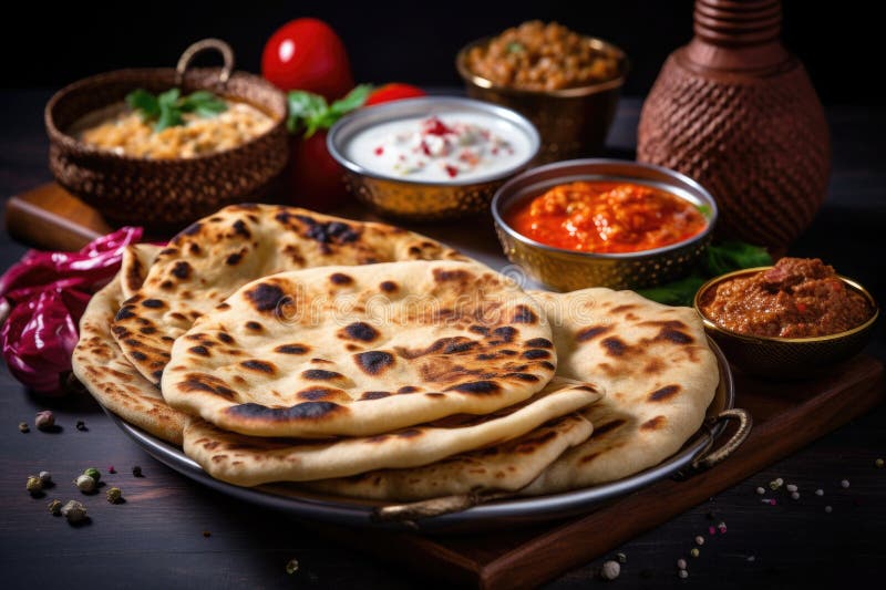 Garlic Naan Bread Stock Illustrations – 49 Garlic Naan Bread Stock ...