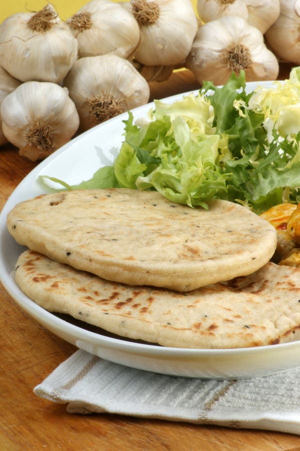 Naan Bread with Turkey Curry Stock Photo - Image of culinary, tasty ...