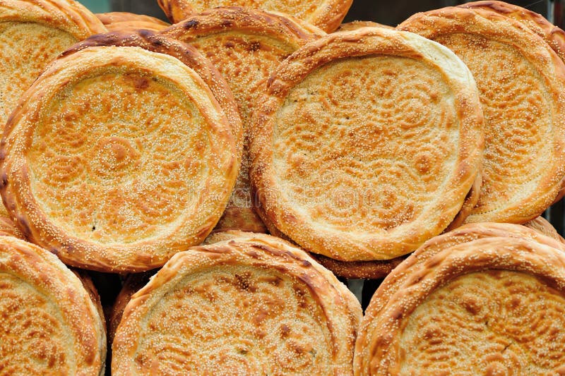 Naan bread stock image. Image of sesame, chinese, cuisine - 31286463