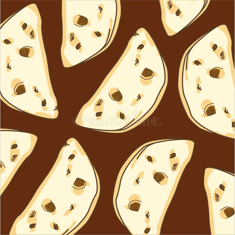 Naan Pattern Background Indian Food Vector Stock Stock Vector ...