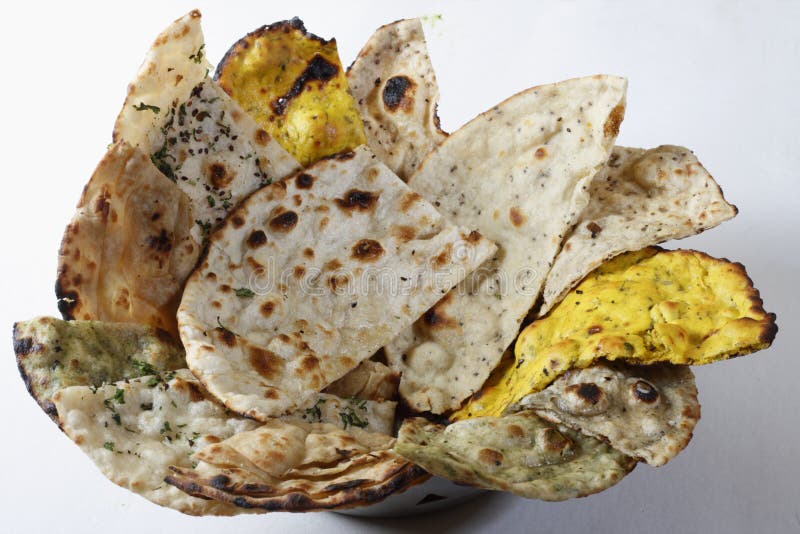 Naan Platter - Indian Flat Breads. Stock Photo - Image of baked, dish ...