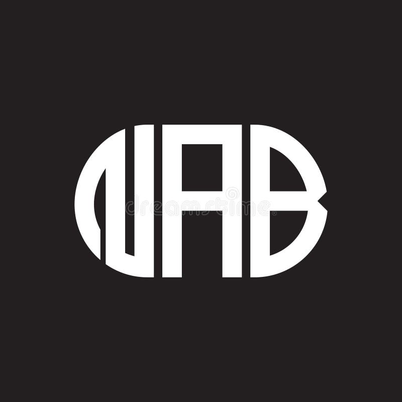 NAB Letter Logo Design on Black Background. NAB Creative Initials ...