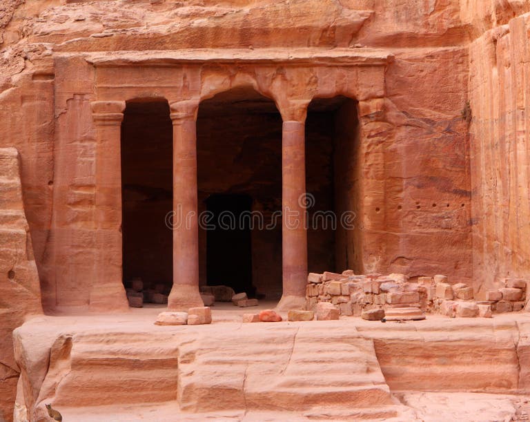 Nabatean Petra, Jordan stock photo. Image of brown, ancient - 6953978