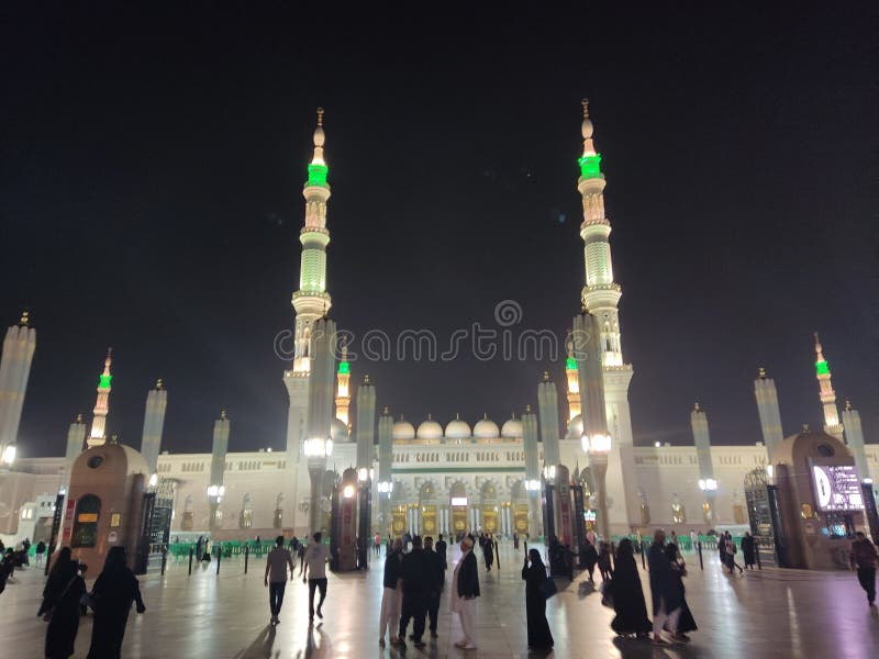Nabawi Mosque stock photo. Image of main, building, nabawi - 267257660