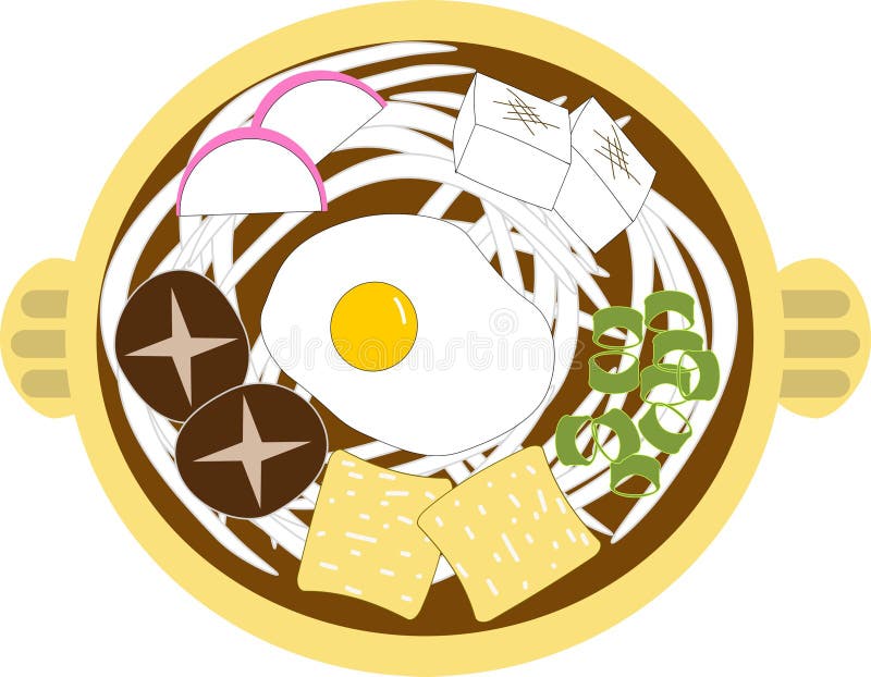 Nabeyaki Udon stock illustration. Illustration of drawing - 262548231
