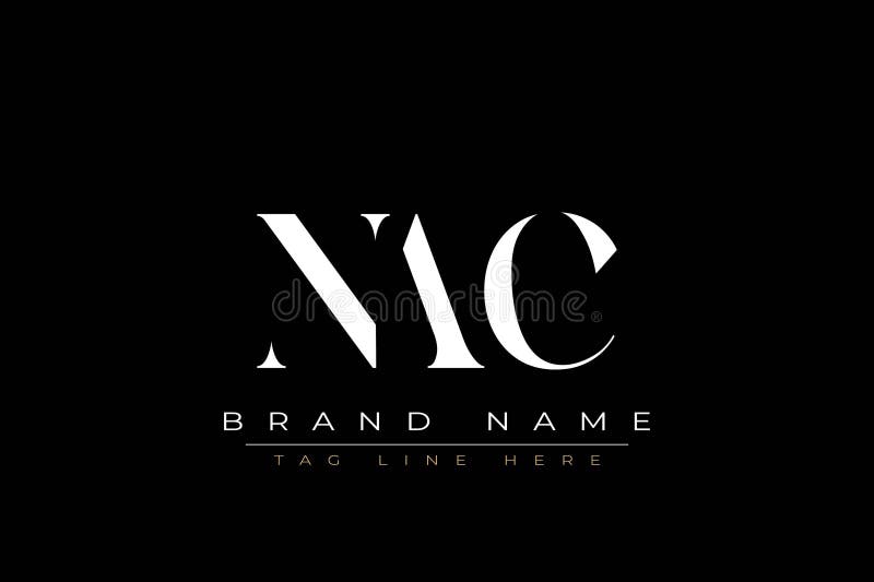 NAC Abstract Letter Logo Design Stock Illustration - Illustration of ...