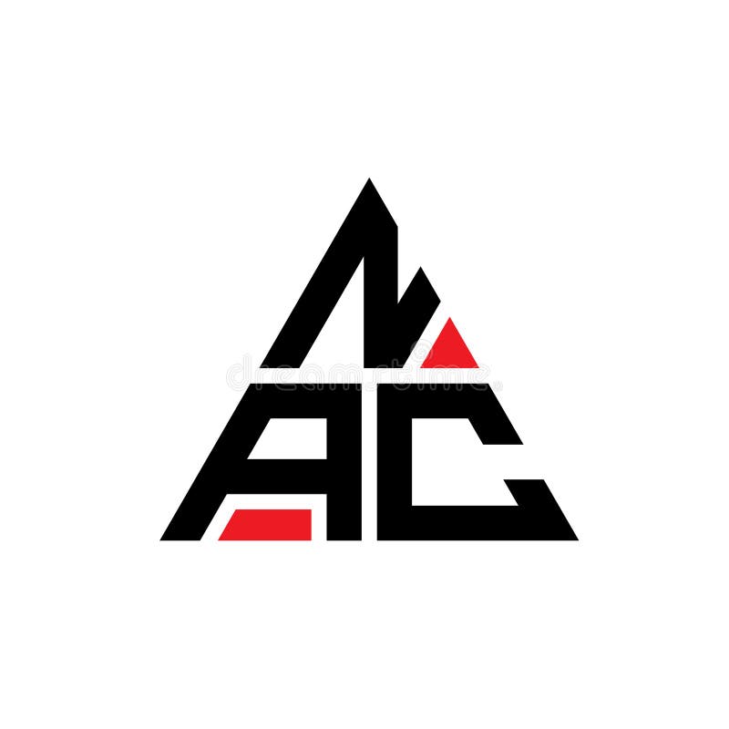 NAC Triangle Letter Logo Design with Triangle Shape. NAC Triangle Logo ...