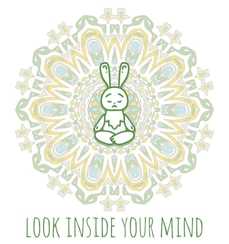 Nachdenkliche Tier-Reihe stock abbildung. Illustration von meditieren ...