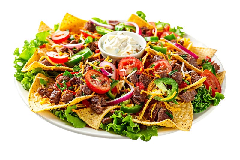 Nachos with Beef and Vegetables Alone on Transparent Background Stock ...