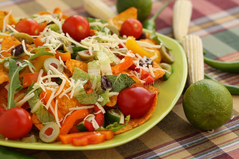 Overfilled plate of food stock image. Image of salad - 16582169