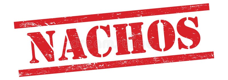 NACHOS Text on Red Grungy Vintage Round Stamp Stock Illustration ...