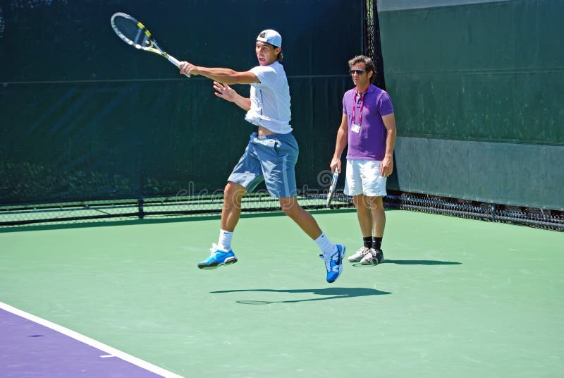 Nadal Hitting Drill editorial image. Image of forearm - 13679060