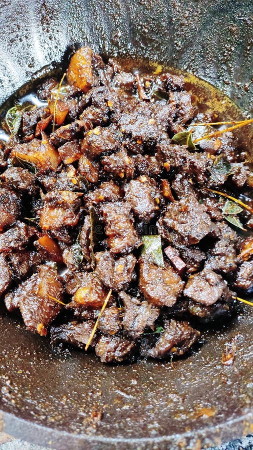 Nadan beef fry stock photo. Image of snack, fish, soil - 196243760