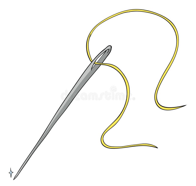 Nadel und Faden vektor abbildung. Illustration von nähen - 31911757