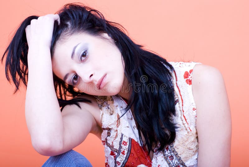 Nadenkend stock afbeelding. Image of kleur, verstandig - 2484727