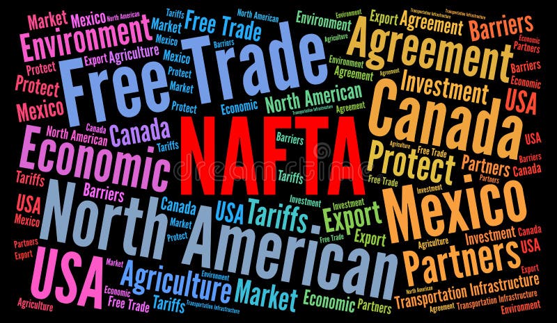 NAFTA - North American Free Trade Agreement Stock Illustration ...