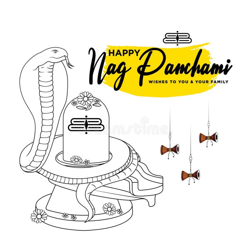 Happy Nag Punchami of Banner Design Stock Vector - Illustration of ...