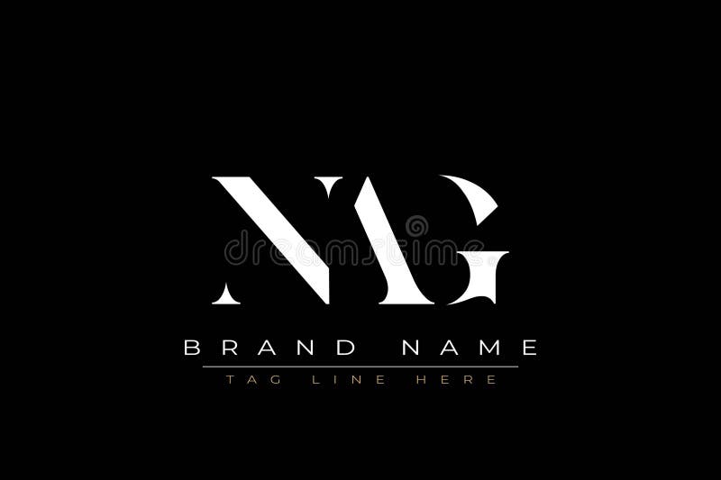 NAG Abstract Letter Logo Design Stock Vector - Illustration of ...