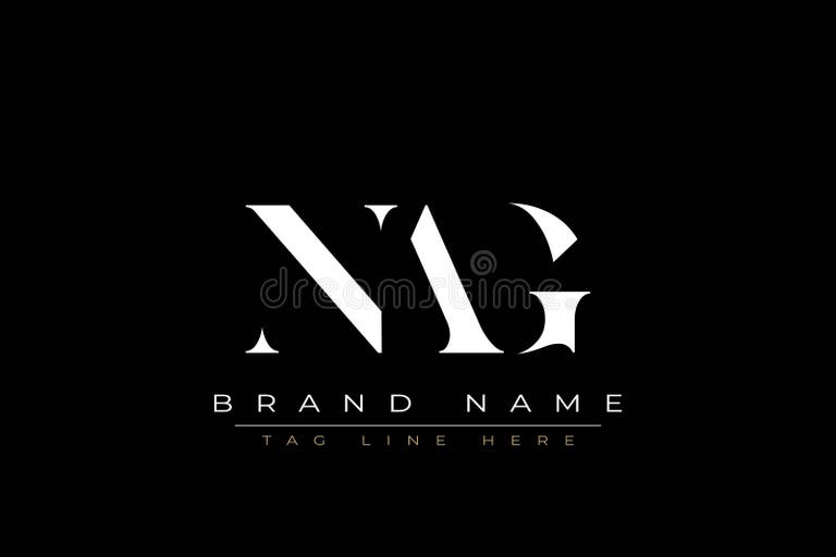 NAG Abstract Letter Logo Design Stock Vector - Illustration of ...