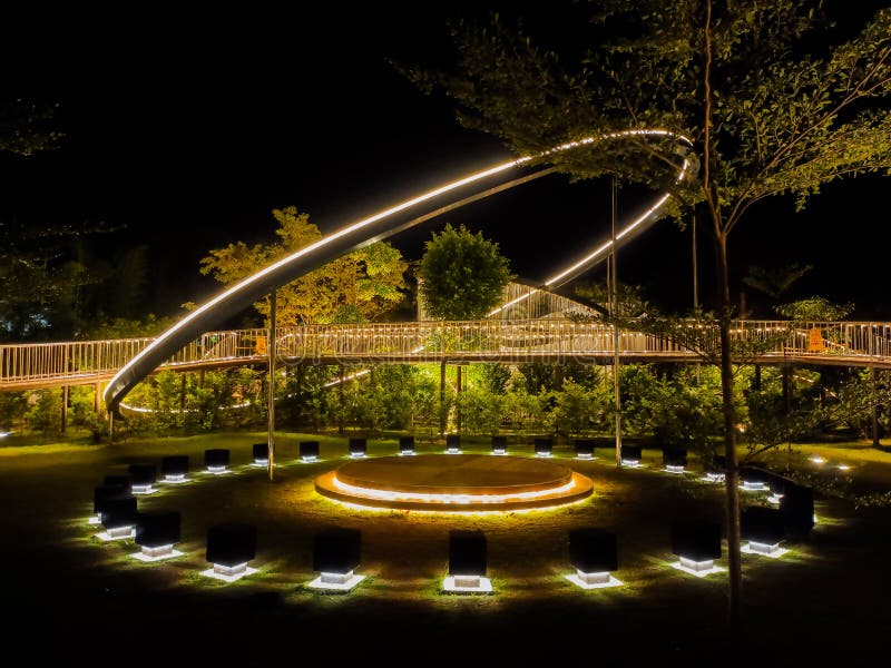 Naga Boardwalk and Plaza editorial stock photo. Image of dusk - 259248228