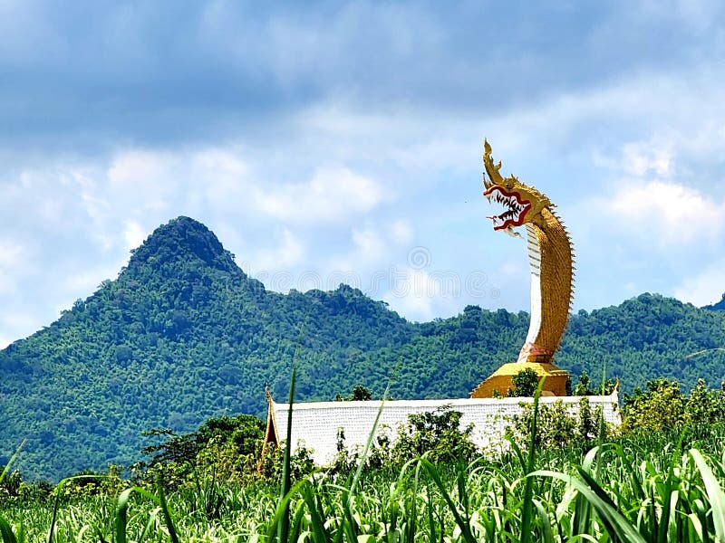 Naga Dragon Statue in Loei, Thailand Editorial Photo - Image of ...