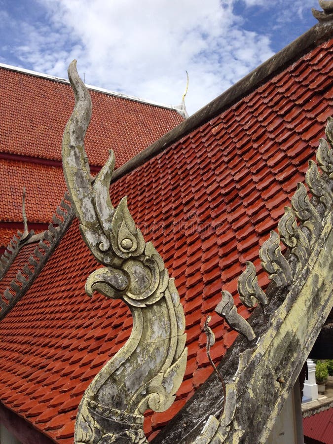 Naga Roof on the Temple stock photo. Image of naga, temple - 42880312