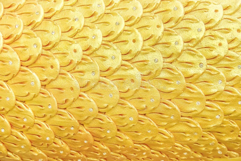 Naga Scale Texture Seamless Patterns Abstract on Gold Yellow Background ...