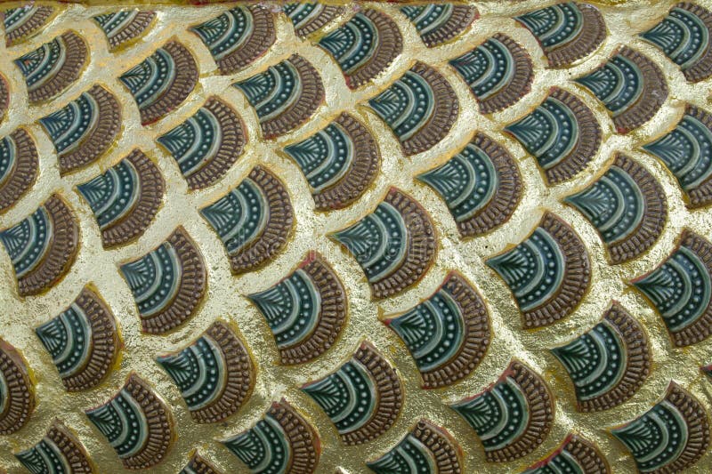 Naga Scales from the Statue of Naga in Temple from Thailand Stock Photo ...