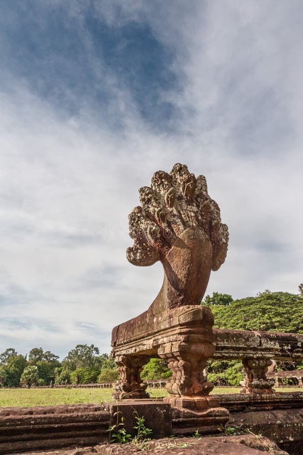 Naga Statue at Angkor Wat stock photo. Image of khmer - 155991974